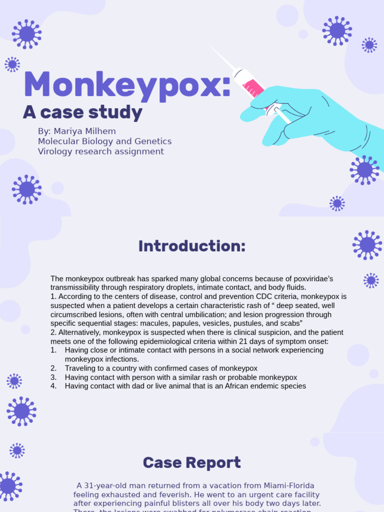 Monkeypox Case Study | PDF | Clinical Medicine | Microbiology