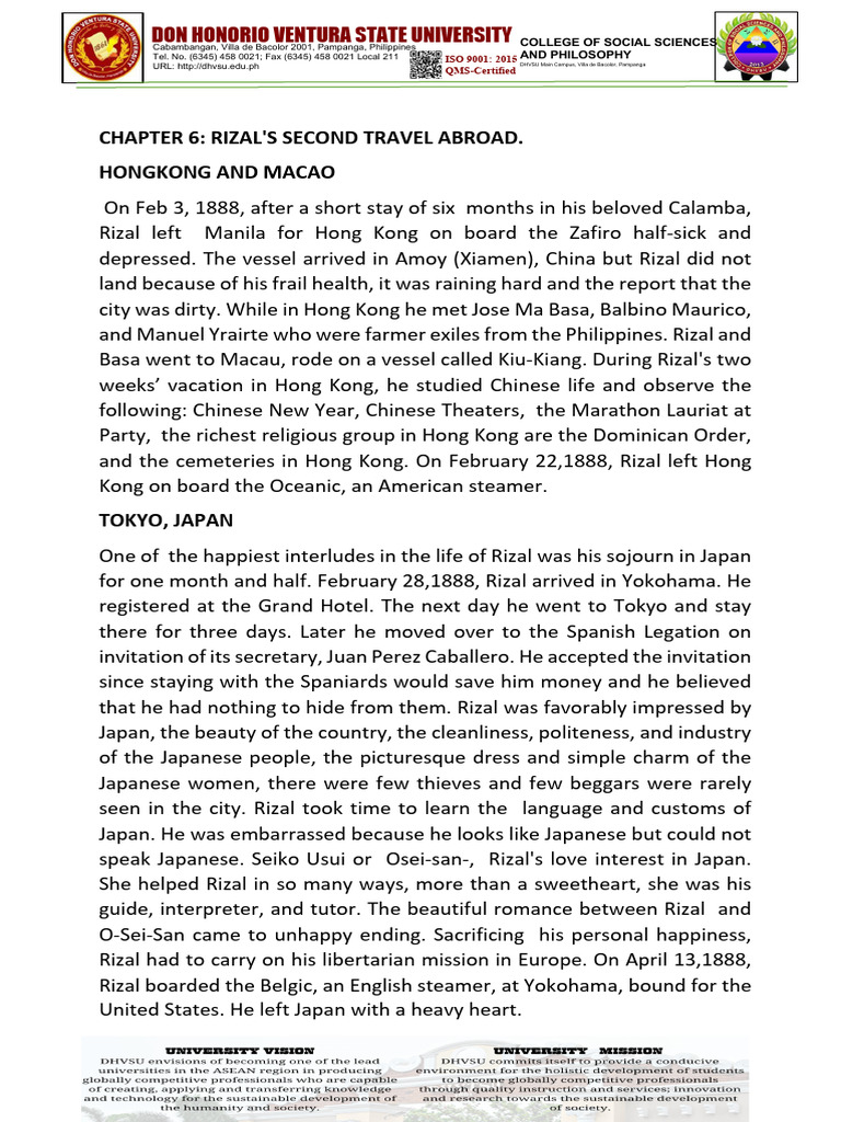 Chapter 6 Second Travel Abroad | PDF | Cost Of Living | Philippines–Spain Relations