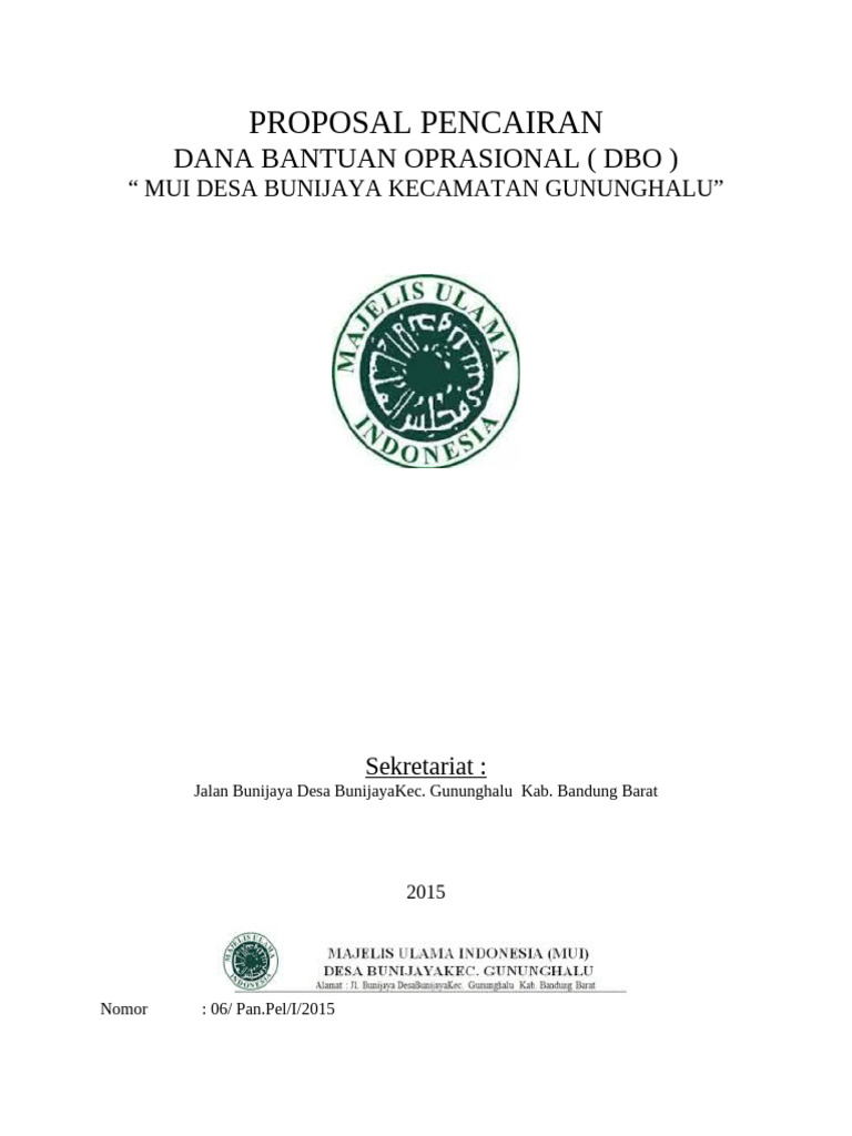 Proposal Pencairan | PDF