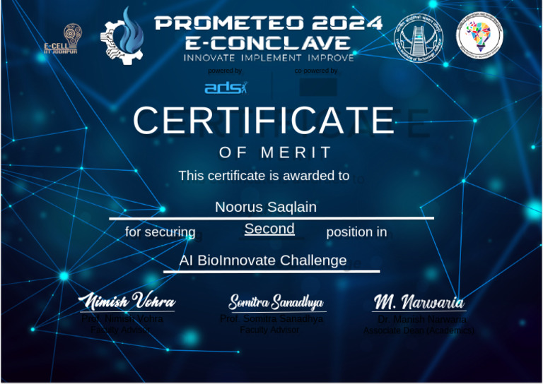 AI BioInnovate Challenge Merit - Ajith PDF | PDF