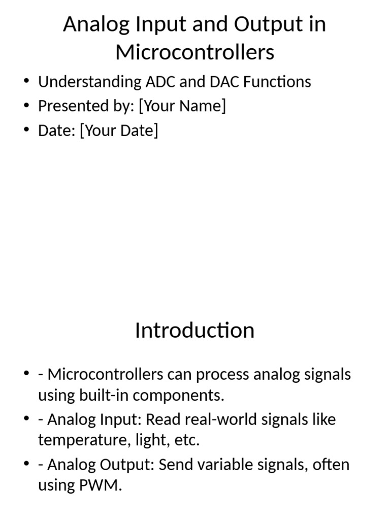 Analog IO Microcontroller | PDF