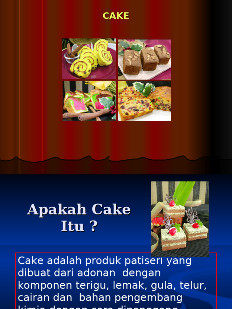 Jenis dan Proses Pembuatan Cake | PDF