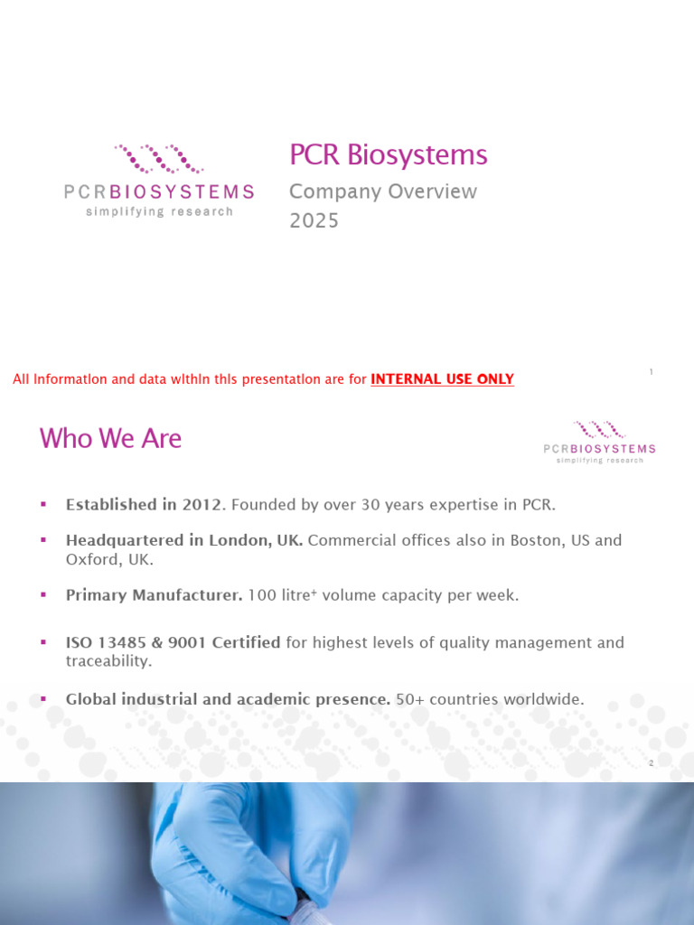 PCRBIO Company Overview 2025 | PDF | Polymerase Chain Reaction | Reverse Transcriptase