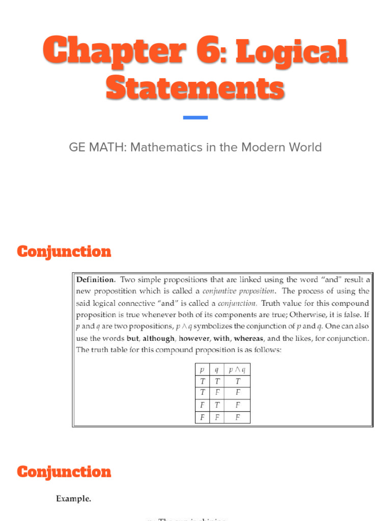 Chapter6_LogicalStatements | PDF