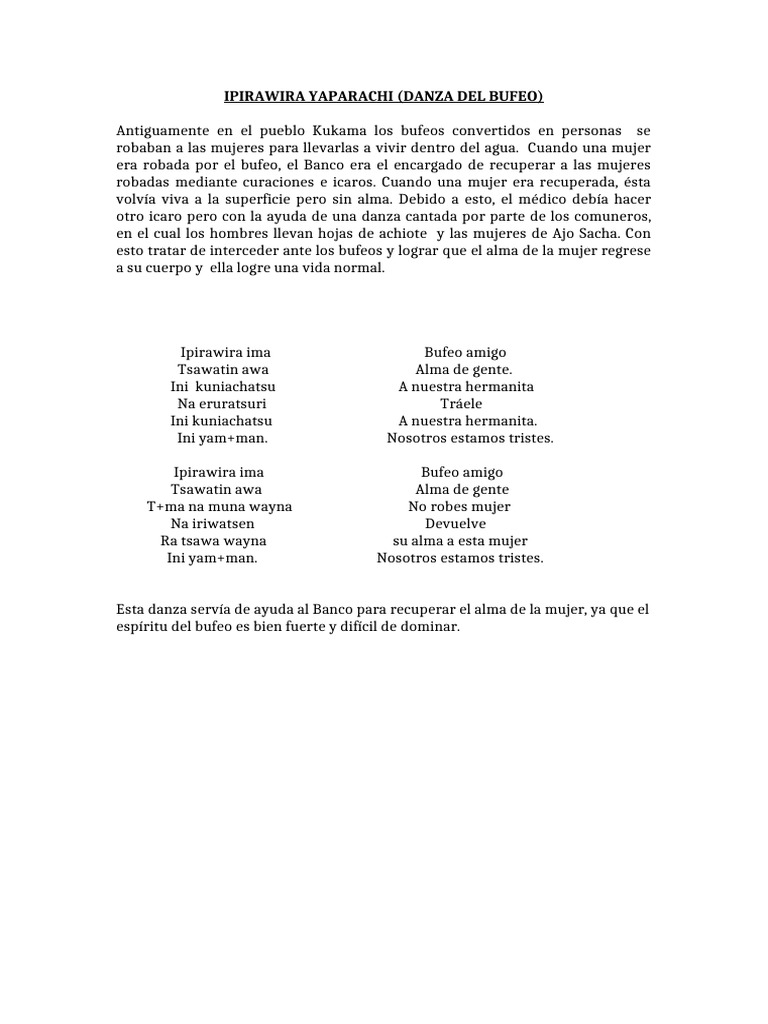 danza del bufeo | PDF