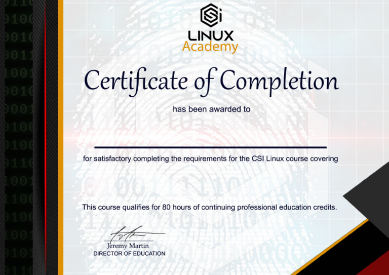 CSIL-CI_Certificate of Completion | PDF