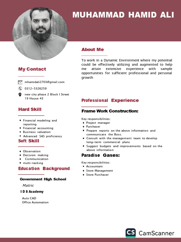 Resume MUHAMMADALI | PDF