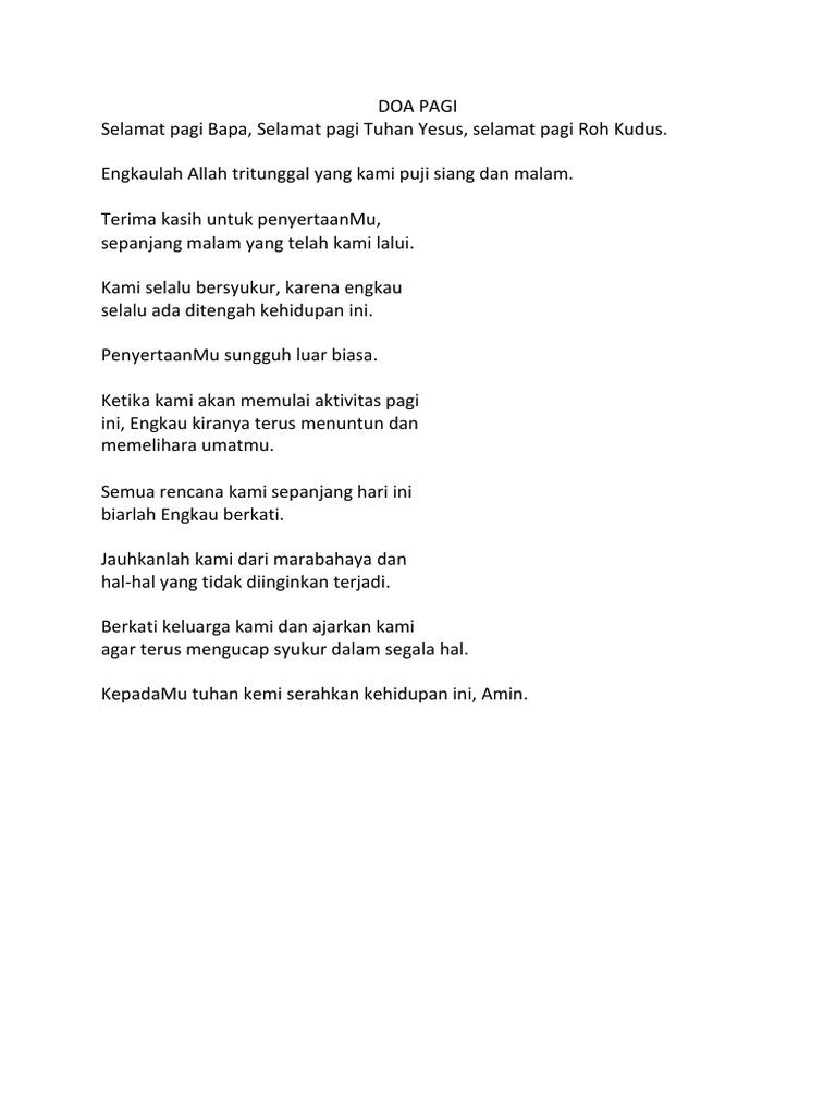 Doa Pagi 3 | PDF