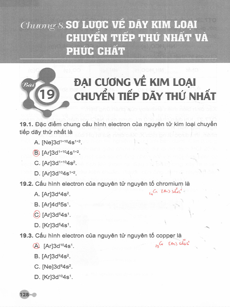 (Tờ Sách Bt-ctst) Hóa 12-Chương 8-Sách Bt Ctst-Viết Tay | PDF