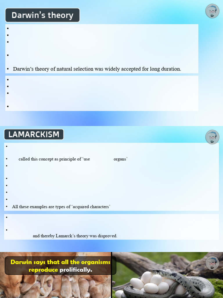 Lecture 3 - Darwin-S Theory, Lamarckism - 41227863 - 2024 - 08 - 25 - 10 - 56 | PDF | Evolution ...