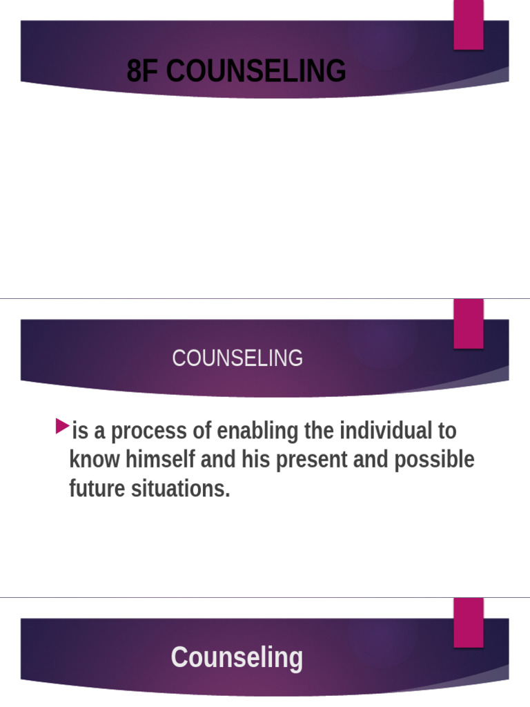8F Counseling | PDF | Counseling Psychology | Psychotherapy