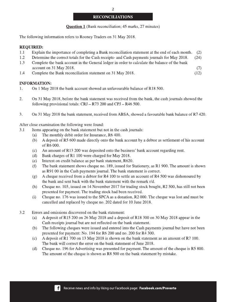 Module 5 - Reconciliation Questions | PDF