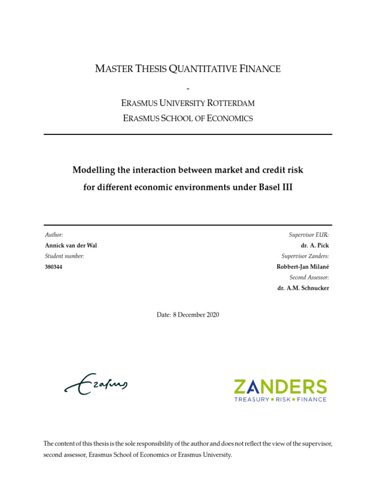 Master Thesis Final Version Avdw | PDF | Banks | Mortgages