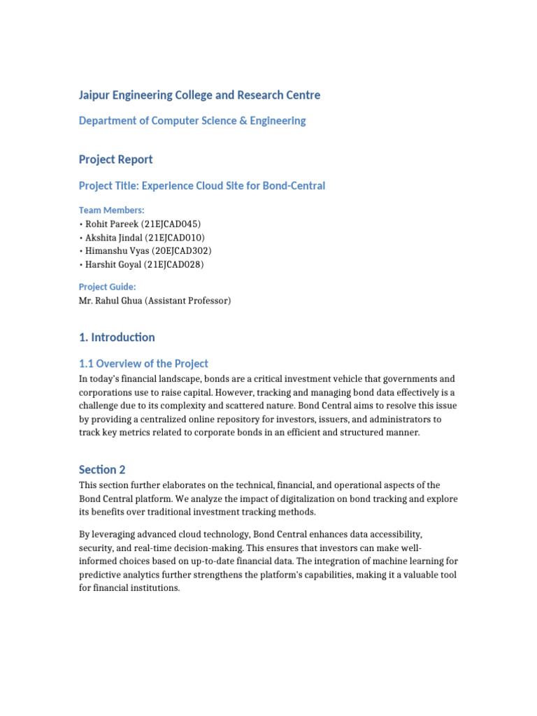 Bond Central Report Expanded | PDF | Analytics | Predictive Analytics