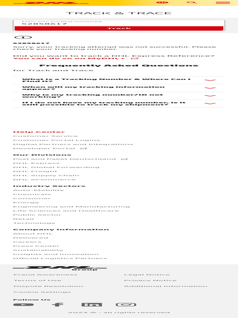 Tracking DHL Global | PDF
