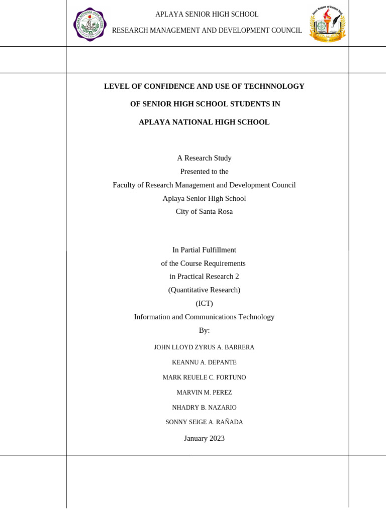 Research Paper Revised Chap 1 To 3 | PDF | Survey Methodology | Cognition