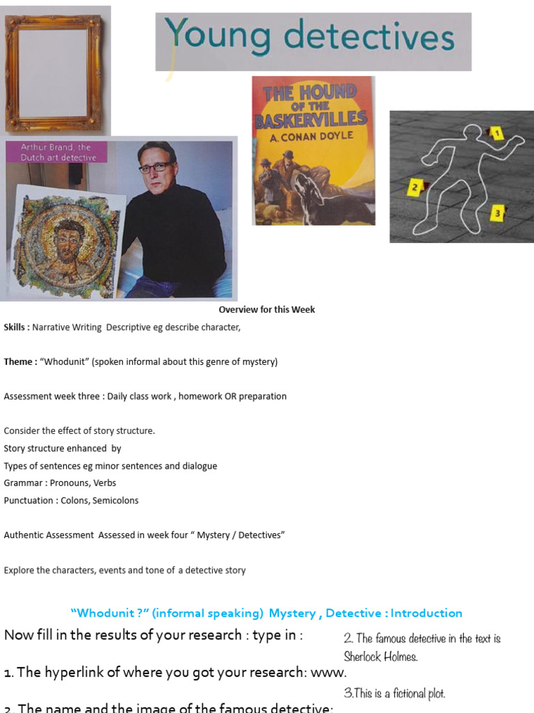 Whodunit Mystery Writing Overview | PDF | Mystery Fiction | Detective ...