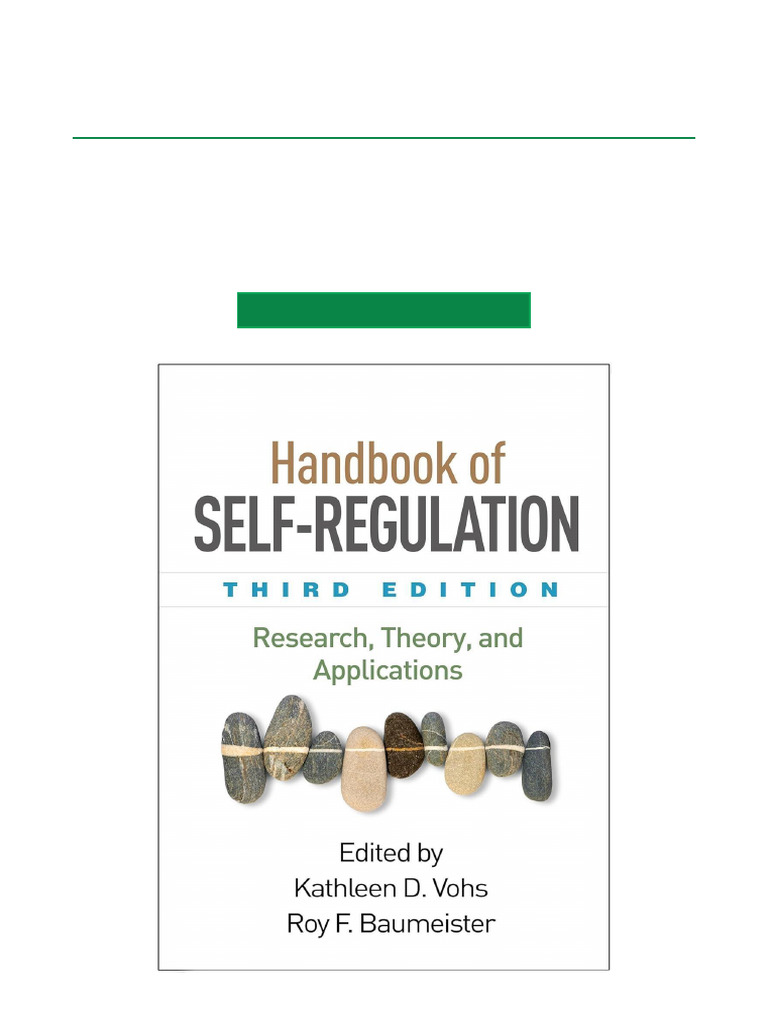 Handbook of Self Regulation Research, Theory, and Applications 3rd ...