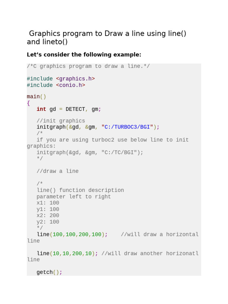 Practical FILE For GRAPHICS | PDF | C (Programming Language) | Graphics