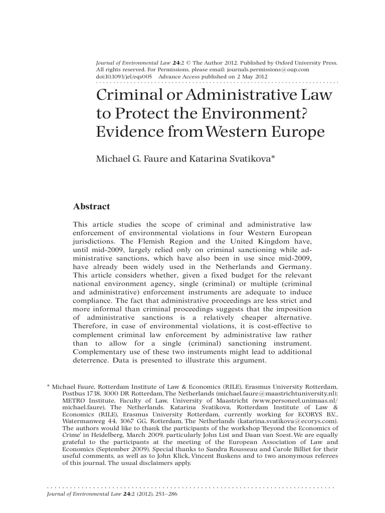 Faure 2012 | PDF | Fine (Penalty) | Crimes