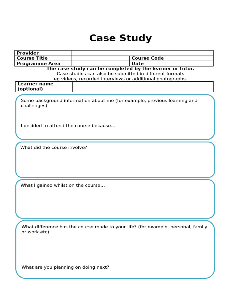 Case Study Template 07 | PDF