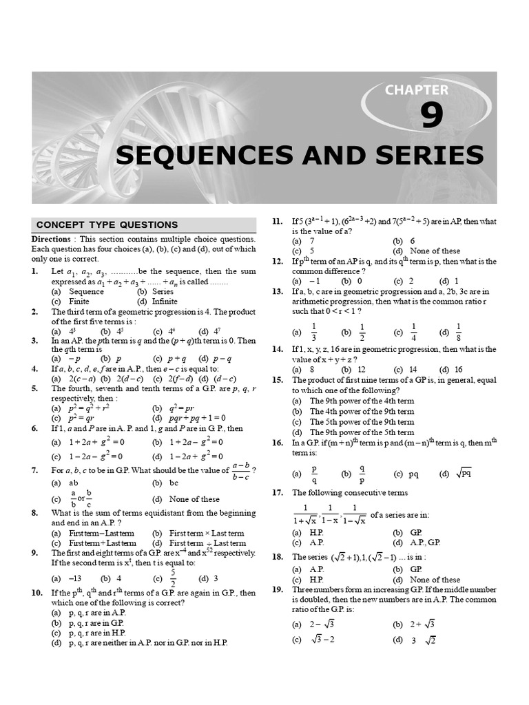 Sequence - Series | PDF | Mean | Sequence