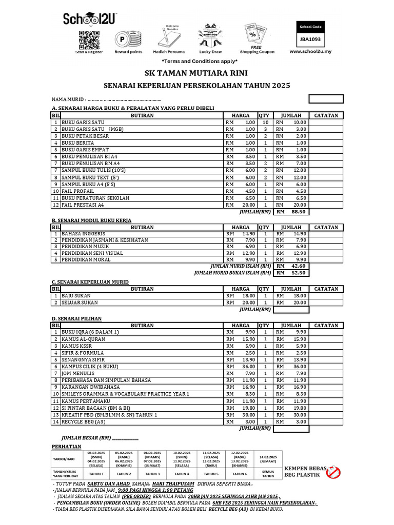 SK TAMAN MUTIARA RINI 2025 | PDF