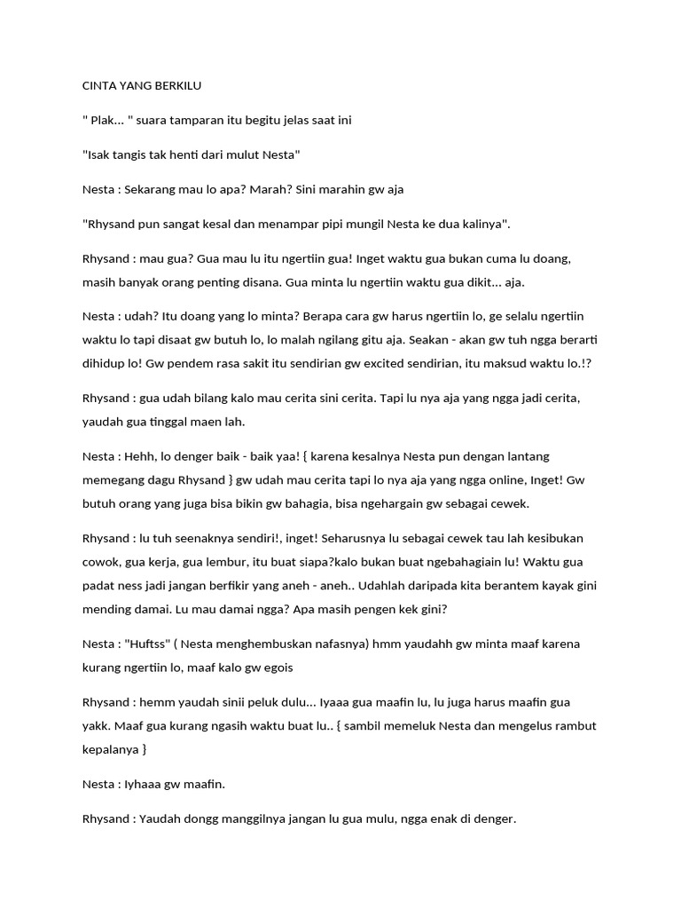 CINTA YANG BERLIKU Dewi Maula 9A | PDF