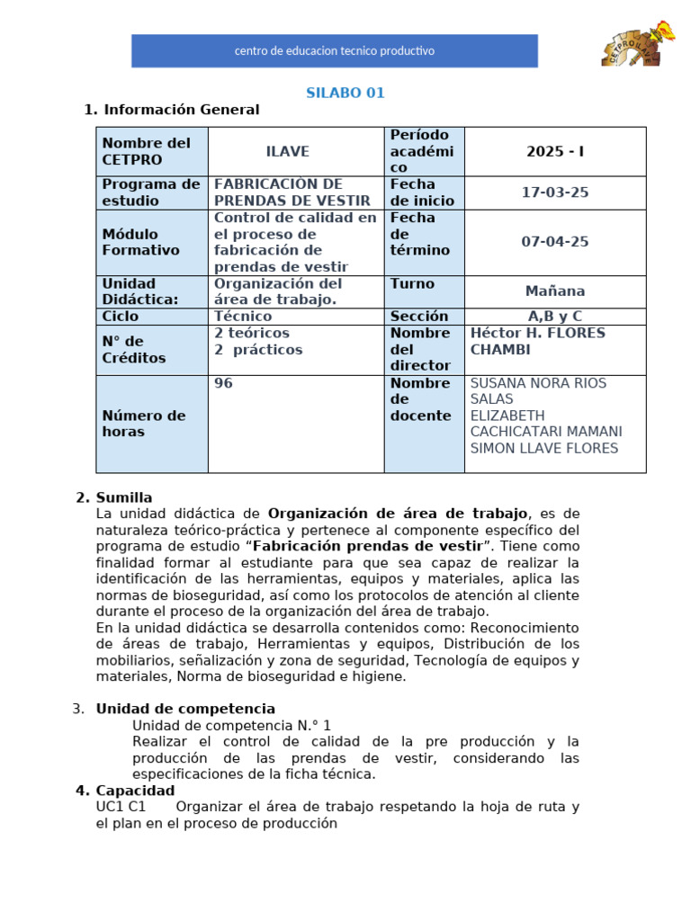 SILABO FPV - 25 - Completo | PDF | Comunicación | Maestros