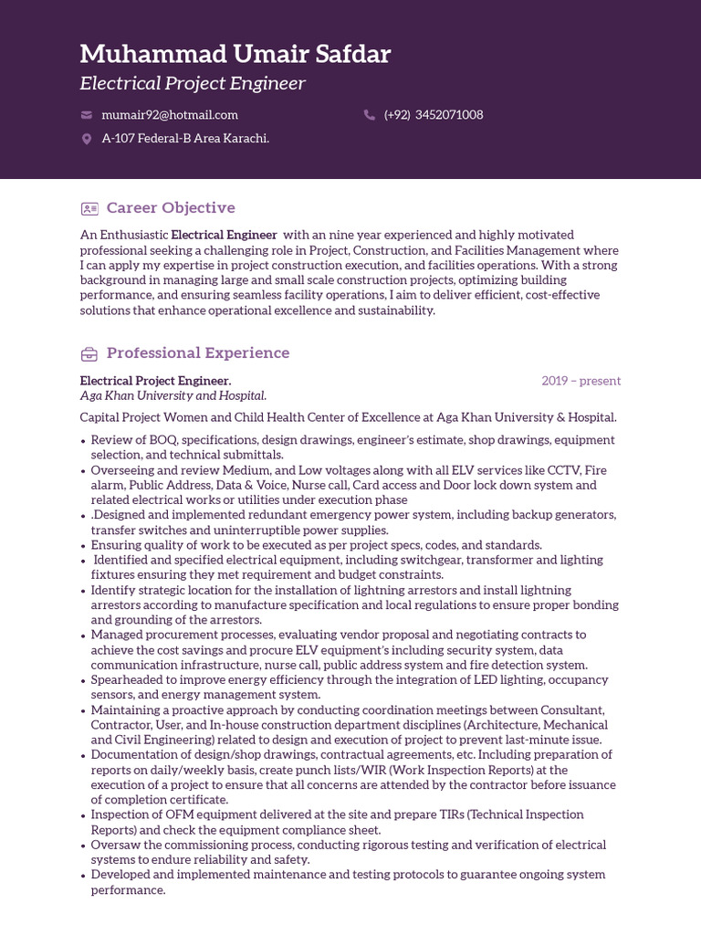 Muhammad Umair Safdar FlowCV Resume 20241206 | PDF | Specification ...