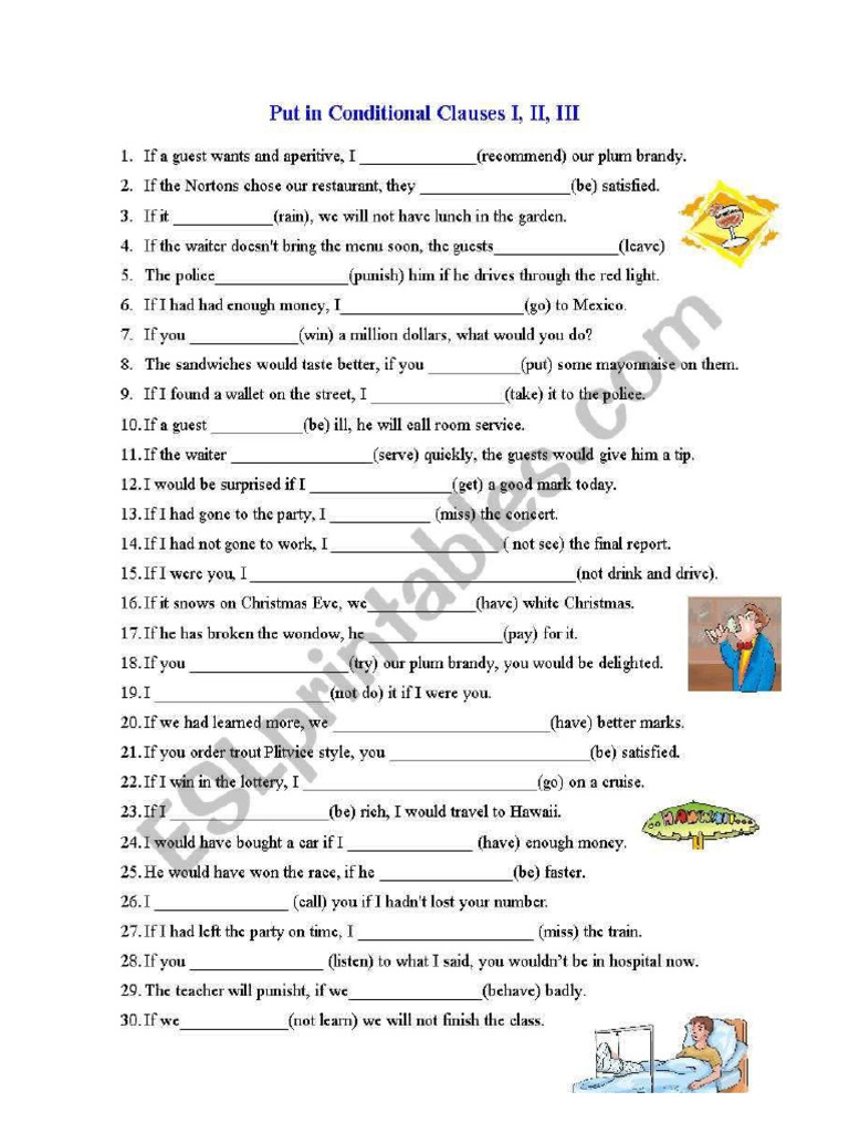 Mixed Conditional Exercise | PDF