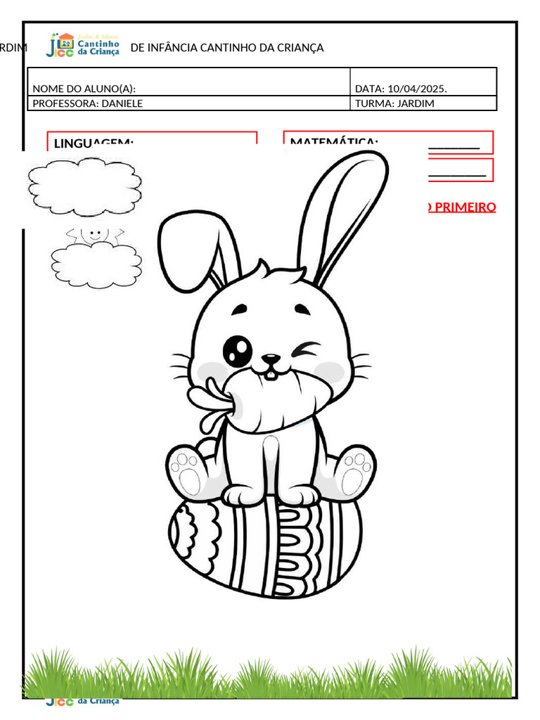 Capa Da Prova Jardim Maternal | PDF