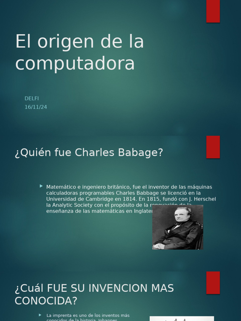 El Origen de La Computadora | PDF