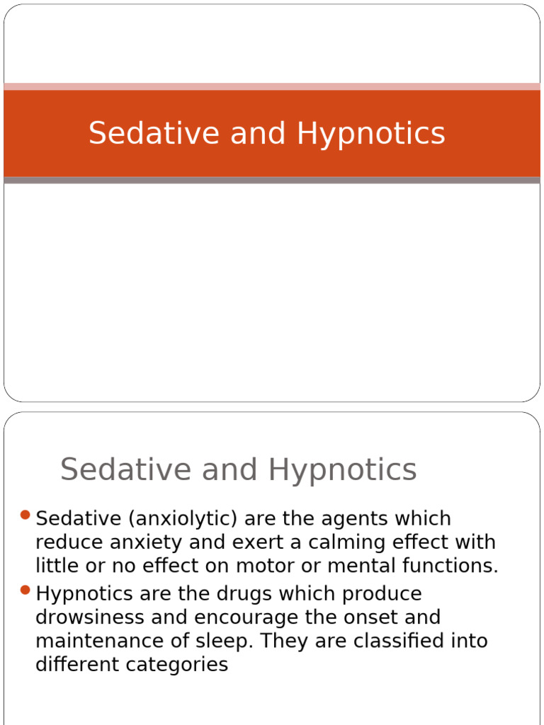Sedative and Hypnotics | PDF | Benzodiazepine | Insomnia