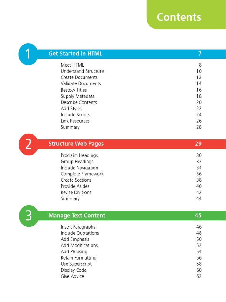 HTML in Easy Steps 9th Edition 9781840788761 TOCCh1 | PDF | Html ...