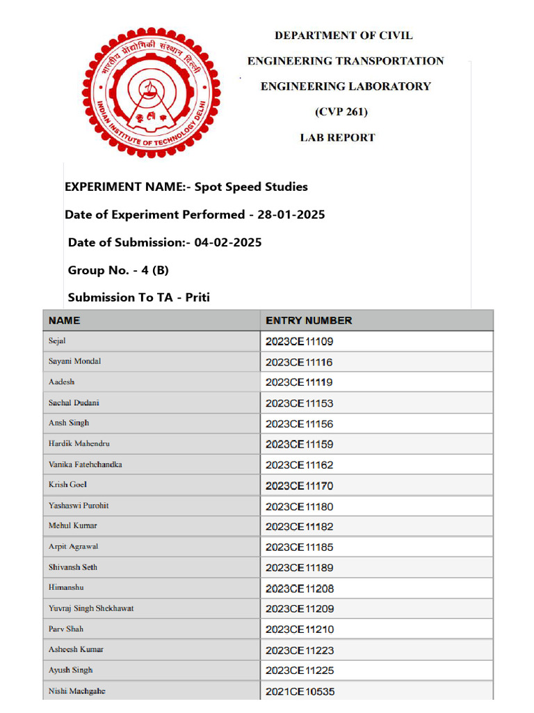 Transport Exp Spot Speed | PDF | Traffic | Traffic Light