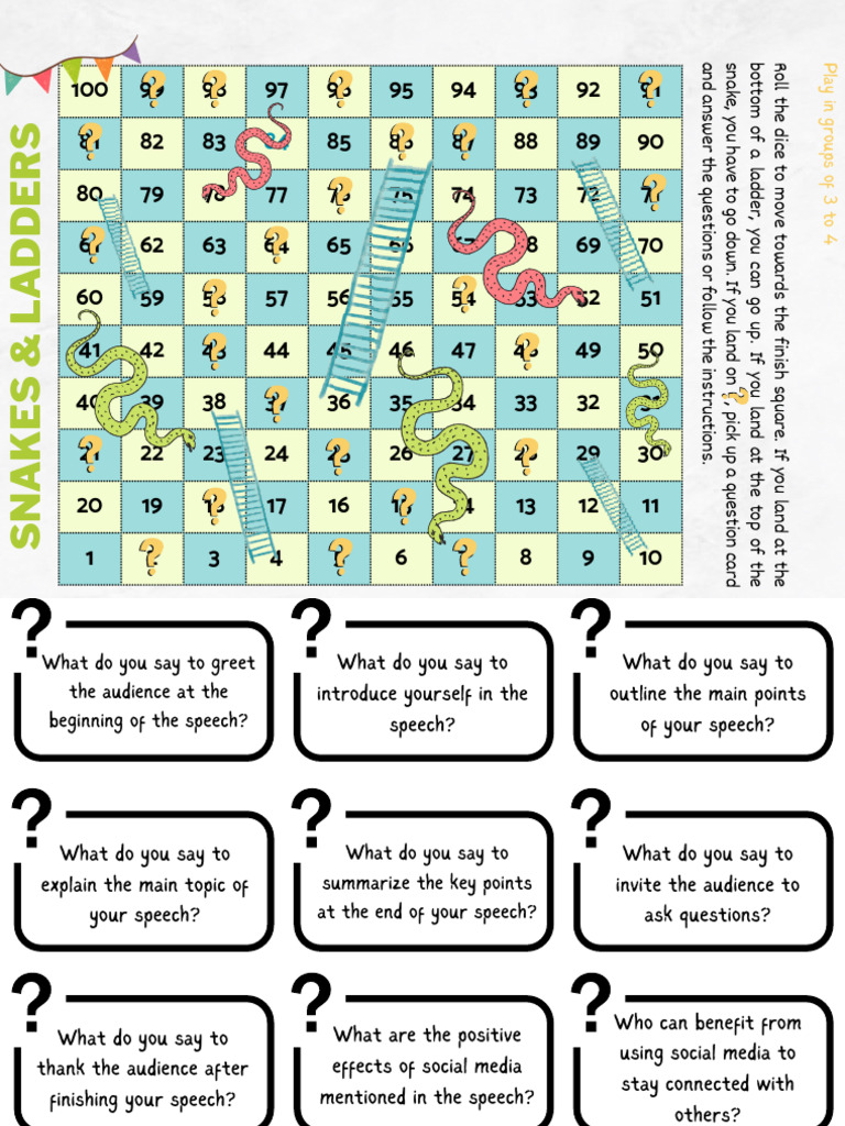 Snakes & Ladders Speech Game Guide | PDF | Social Media | Popular ...