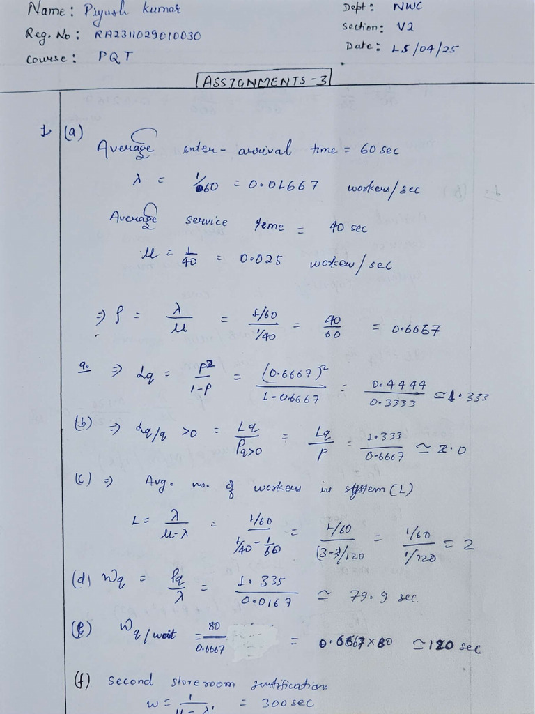 Maths Assignment 3 - RA2311029010030 - Compressed | PDF