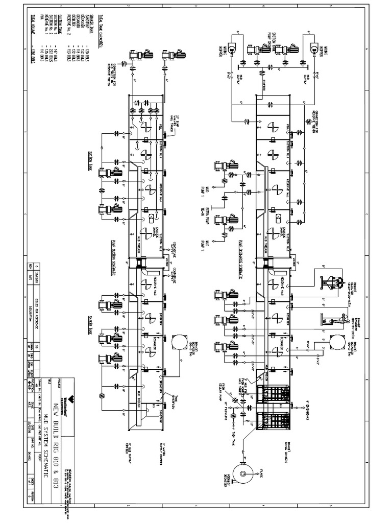 SK-012-00 Mud System Schematic Diagram Model | PDF