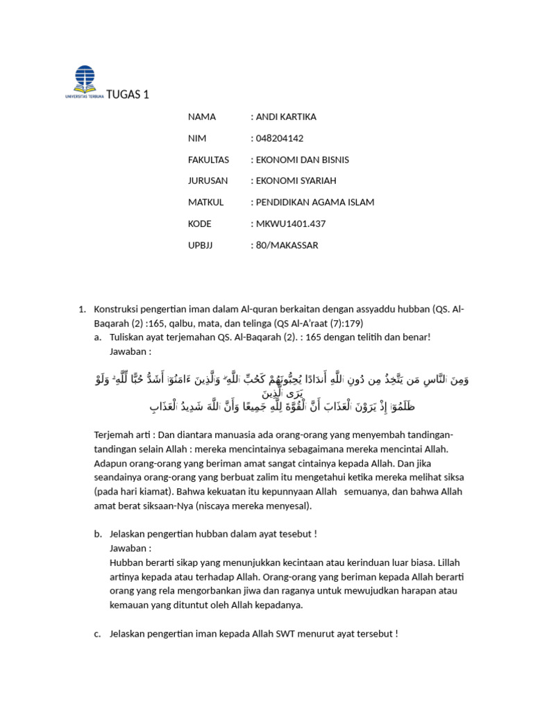 TUGAS 1 agama islam | PDF