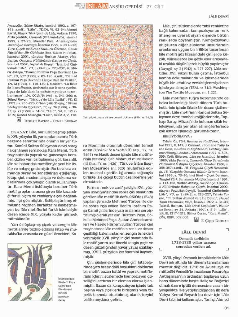 LÂLE DEVRİ 1 - İSLAM ANSİKLOPEDİSİ | PDF