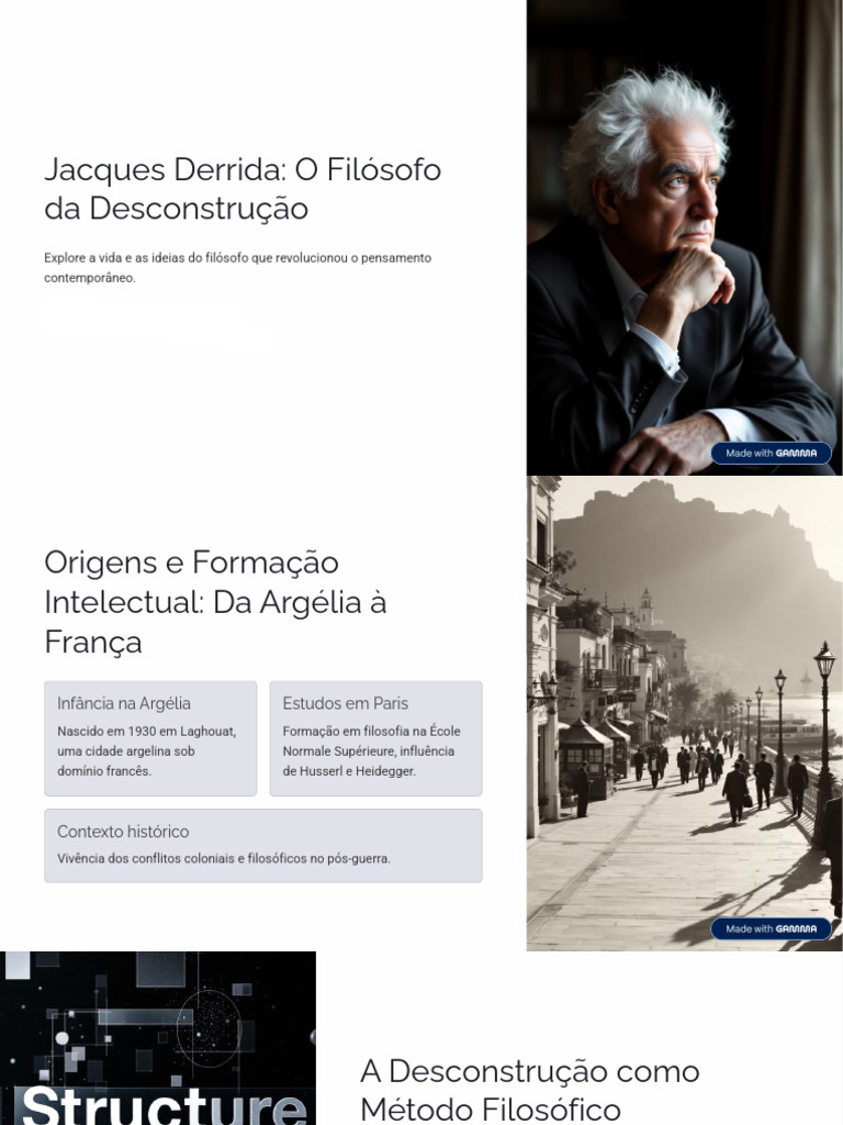 Jacques Derrida e a Desconstrução | PDF | Desconstrução | Educação em ...