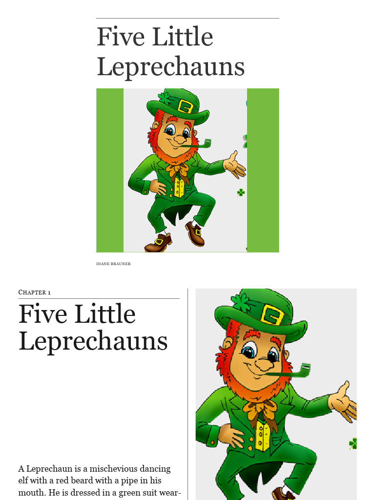 Five Little Leprechauns Poem | PDF