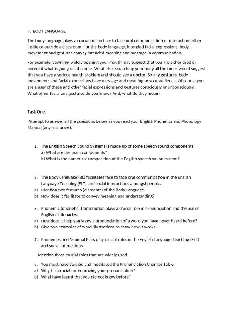 Tvii. Body Language March June 2024 | PDF