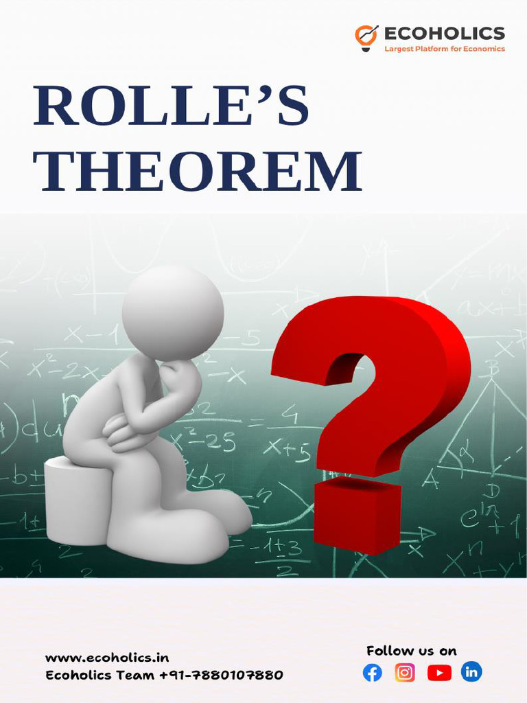Understanding Rolle's Theorem Explained | PDF | Calculus | Mathematical ...