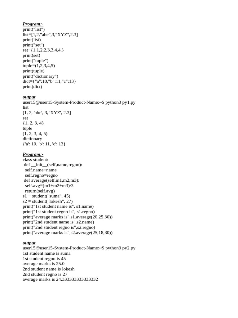 Python Data Structures and Classes | PDF