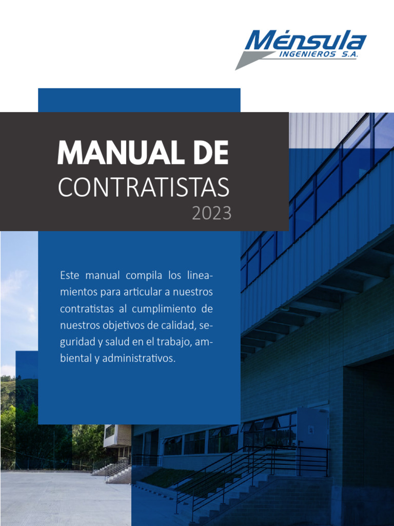 Manual de Contratistas V03-R01 | PDF | Seguridad y salud ocupacional ...