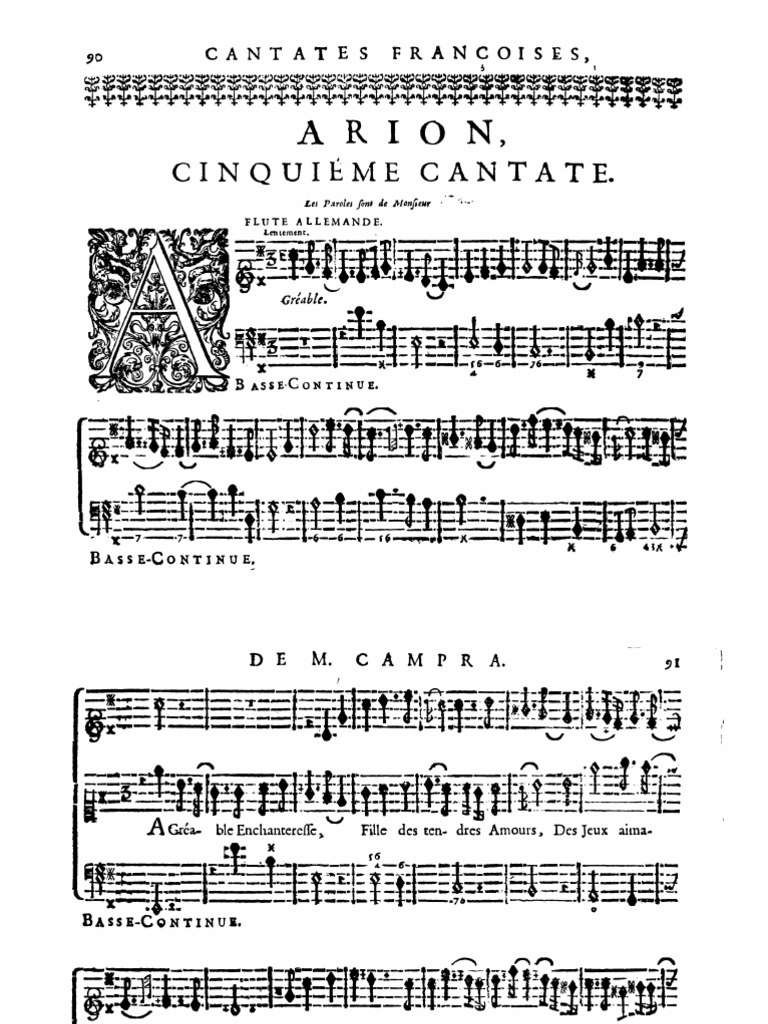 Cantate Arion Campra | PDF