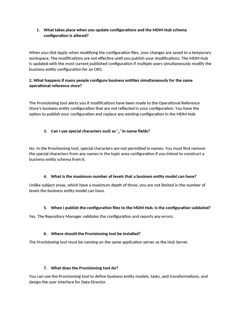 Informatica MDM Interview Question and Answer-1 | PDF | Databases | Database Schema