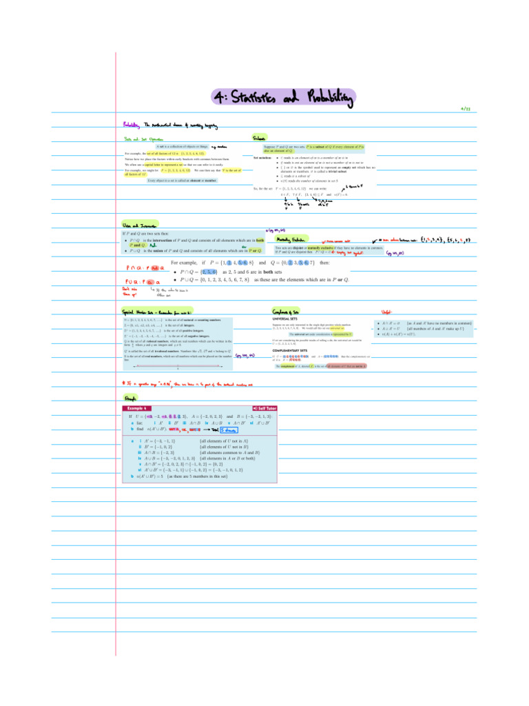 Statistics and Probability Basics | PDF | Probability And Statistics ...